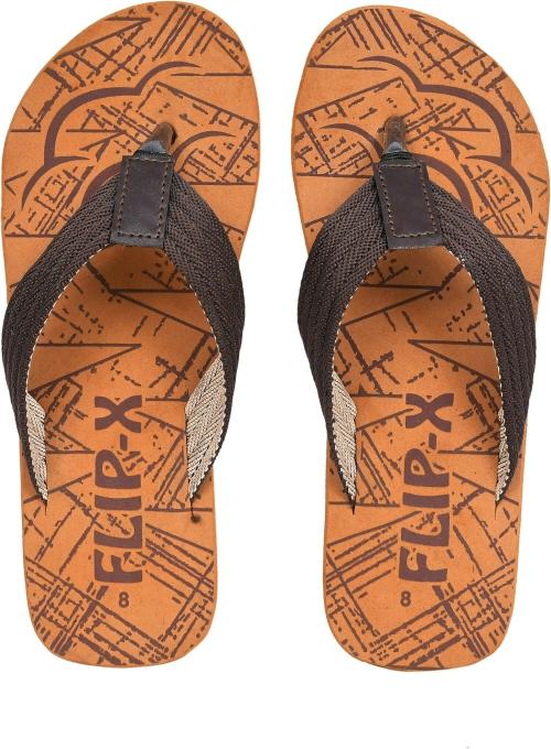 Buy Leaco India Premium Men Daily Comfort Slippers/Flip Flop (Tan ...