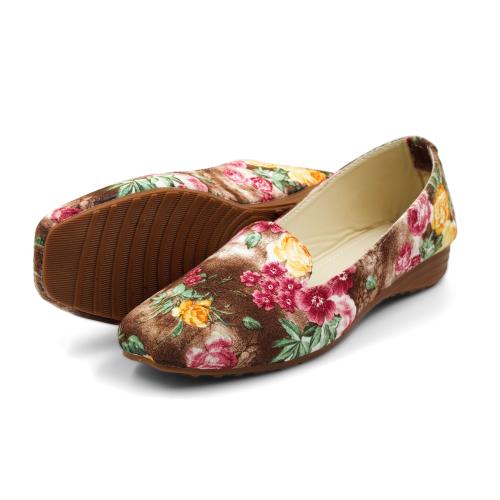 Buy Sayera Flower Print Bellies For Women |Square Toe Bellies For Girls ...
