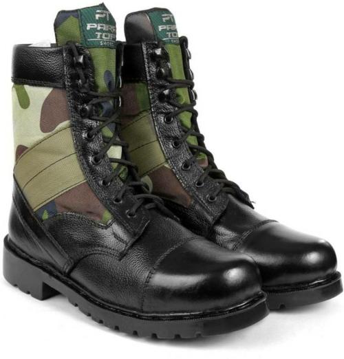 Buy PARA TOP Genuine Leather LACE-UP COMBAT ARMY/POLICE LONG DMS BOOTS ...