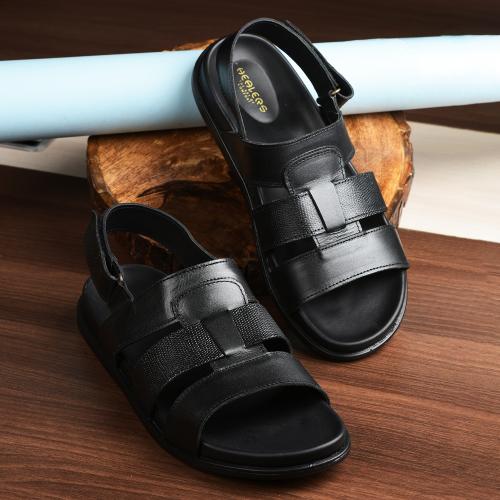 Buy HEALERS By Liberty Soft-4_Black Sandals For Men Online at Best ...