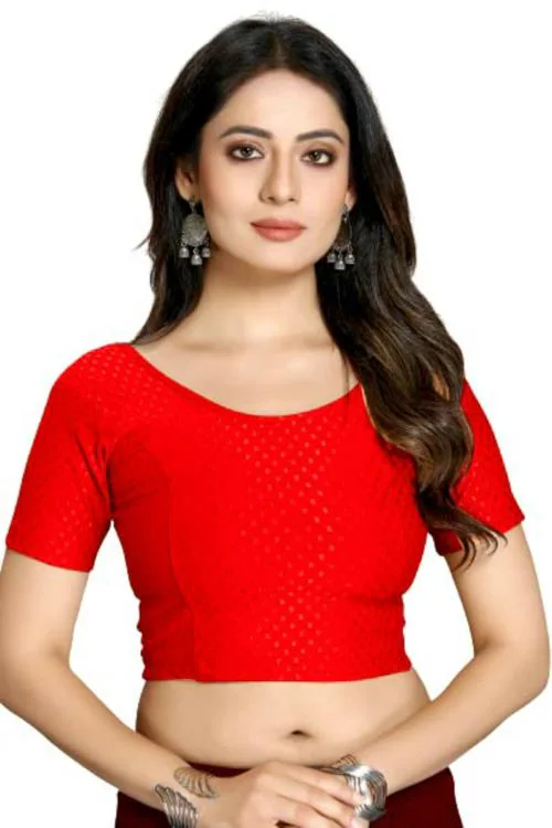 Buy Scube Designs Women Red Cotton Lycra Blouse Online at Best Prices in India - JioMart.