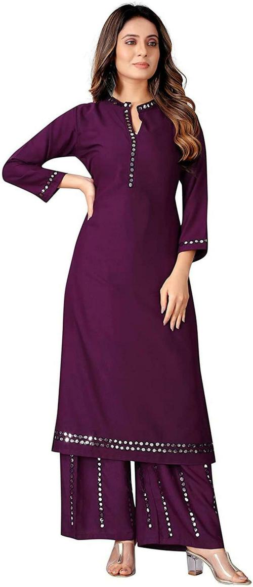 Buy Helwin Desiner Women Kurta Palazzo Set Online at Best Prices in ...