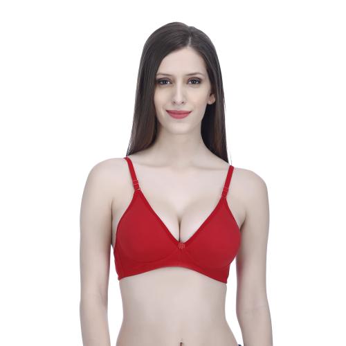 Buy Elina T-shirt Cotton Hosiery C-cup Bra (Red_34c) Online at Best Prices in India - JioMart.
