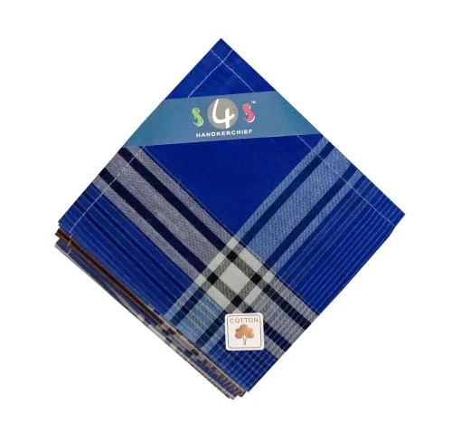 Buy S4S 100% Cotton Pack of 6 Premium Handkerchiefs Hanky For Men, Dark ...