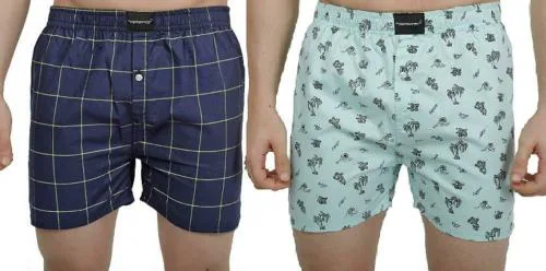 Buy Ramarrow Men Multicolor Checkered and Printed Pure Cotton Boxers ...
