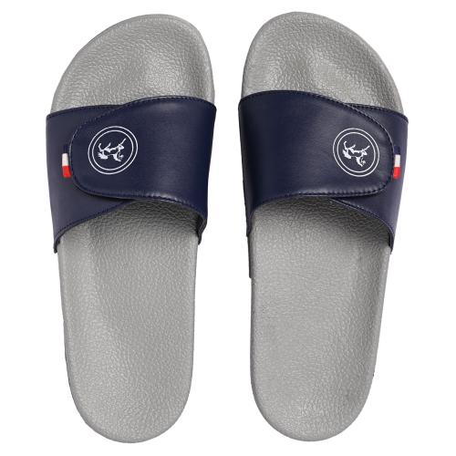 Buy Simsan Printed Dark Blue Sliders For Men Online at Best Prices in ...