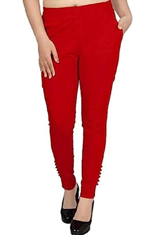 Buy Human Clothes Cotton Stretchable Lycre Red for Ladies Comfort Fit ...