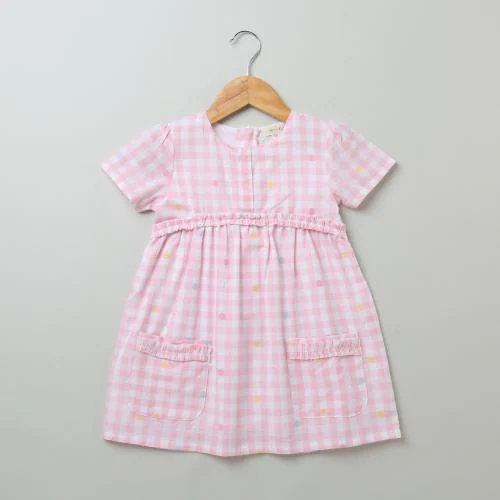 Buy Sweet Lime By AS, Baby Pink and White Checks Dress , Baby girls ...