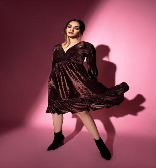 Buy GULNAAR BY GUNEET BIANCA VELVET DRESS Online at Best Prices in ...