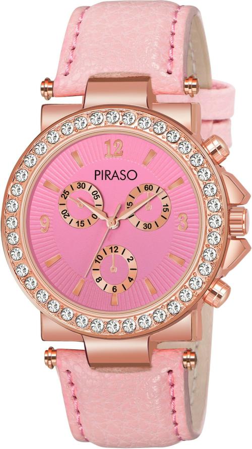 Buy PIRASO New Model Beautiful Analog Pink Dial Pink Strap Watch for ...