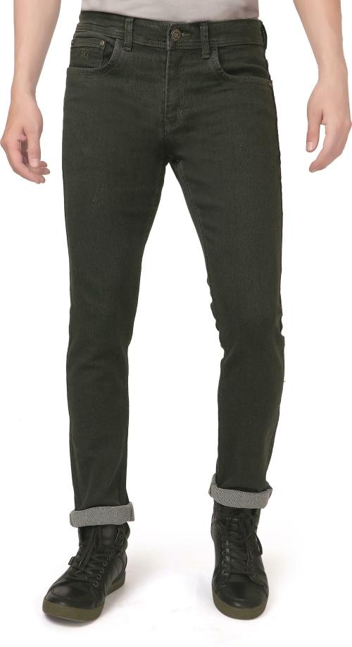 Buy TCI TRUE COLORS OF INDIA Men Green Solid Cotton Blend Men'S ...