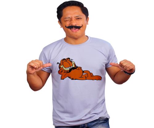 Buy Mooch Wale Classic Garfield Mustache Grey Quick-Dri T-shirt For Men ...