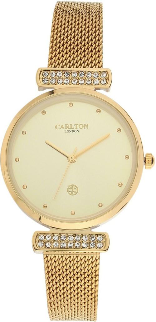 Buy Carlton London Gold Analog Watch For Women (CL048G3) Online at Best ...