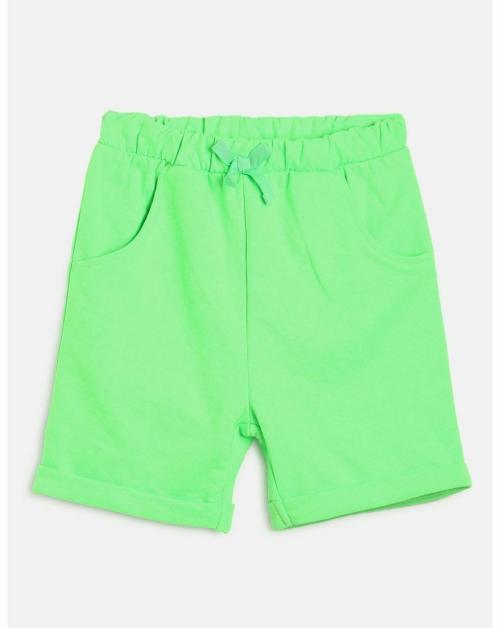 Buy MINI KLUB Kids Girls Green cotton Shorts Online at Best Prices in ...