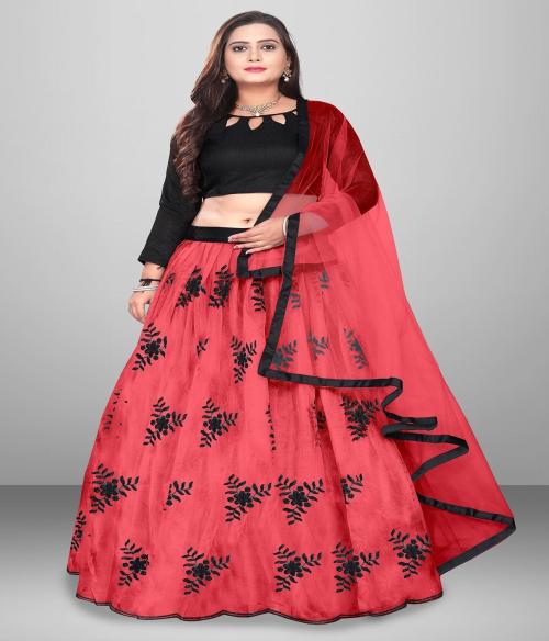 Buy Predzthing Embellished Semi Stitched Lehenga Choli-GAJRI Online at ...