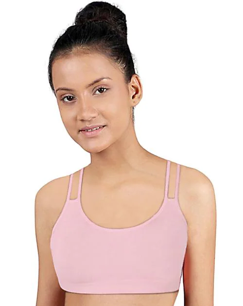 Buy Dchica Criss Cross Back Cotton Sports Bra | Removable Pads ...