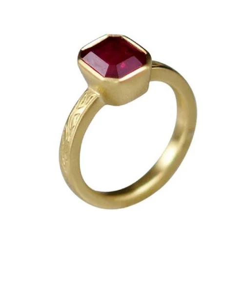 Buy CEYLONMINE Ruby / MAnik Ring With NAtural Manik Stone Ruby Gold ...