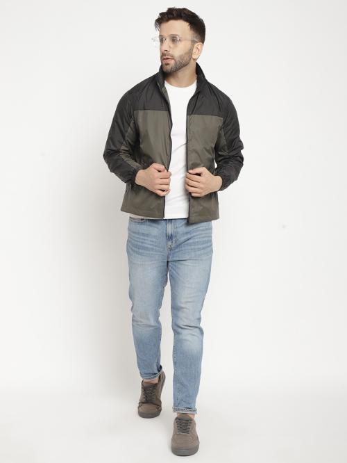 Buy Better Think Men Black Self Design Nylon Quilted Jacket (Xl) Online ...