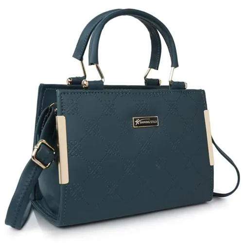 Buy BFT Prime Blue Synthetic Leather Women's Satchel Bag | Ladies Purse ...