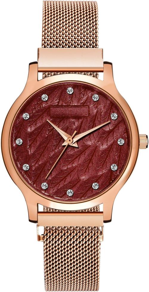 Buy SPLAZOS Analog Maroon Dial Rose Gold Strap Wrist Watch for Girls ...