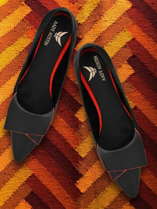 Buy Aady Austin Flat Ballerina - Black Online at Best Prices in India ...