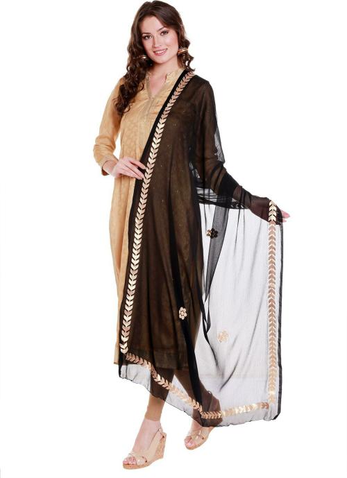 Buy Dupatta Bazaar Women Black Solid Chiffon Dupatta Online at Best Prices in India - JioMart.