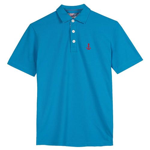 Buy The Stiff Collar Men Turquoise 100 percent Cotton Polo T Shirt - S ...