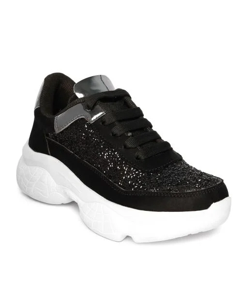 Buy Vendoz Women Black Casual Shoes Online at Best Prices in India ...