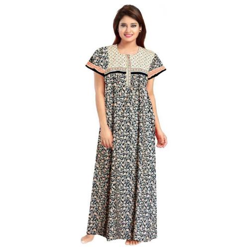 Buy DEEYA M New Design Cotton Short Sleeve Printed Nighty Combo for ...