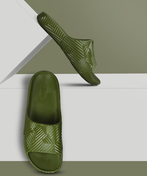 Buy Paragon EVK10924G Men's Waterproof Olive Sliders with Comfortable ...
