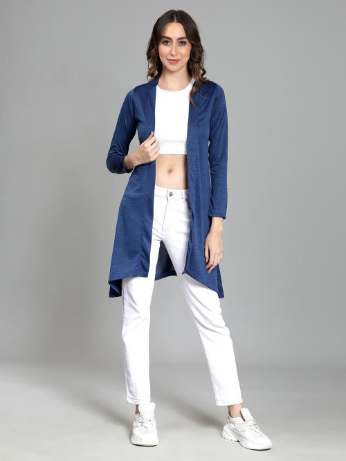 Buy Nimble Dark Blue Long Shrug with Full Sleeves Online at Best Prices ...