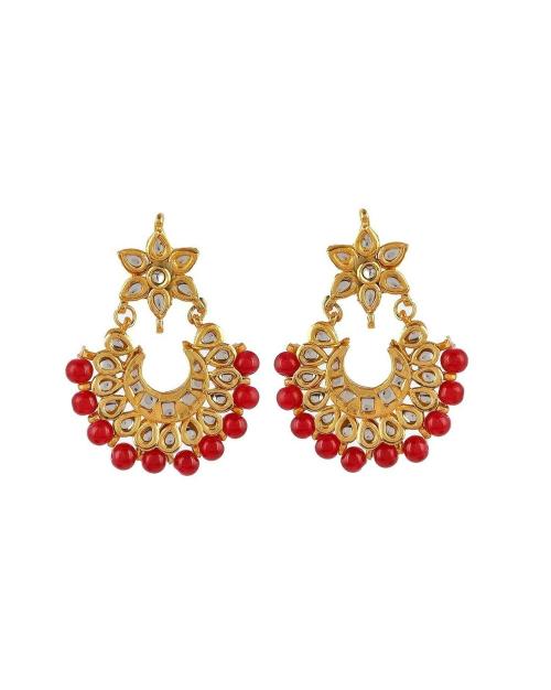 Buy Silvermec Design Kundan Studded Gold (Women) Chandbali Earrings ...