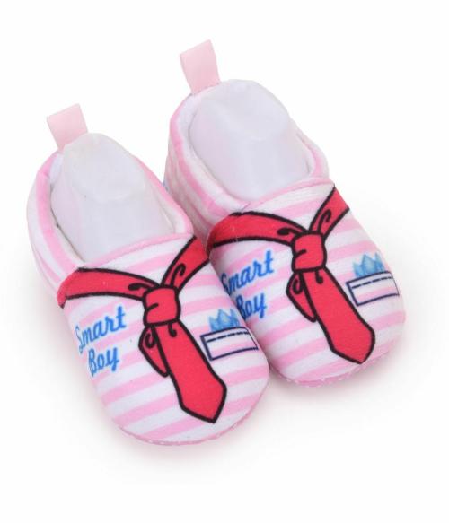 Buy BASICS21 Baby Girls And Baby Boys Pink Soft Base Booties Online at ...