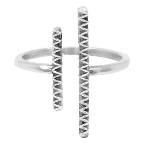 Buy Giva Oxidised Silver Adjustable Oxidised Parallel Bar Ring Online ...