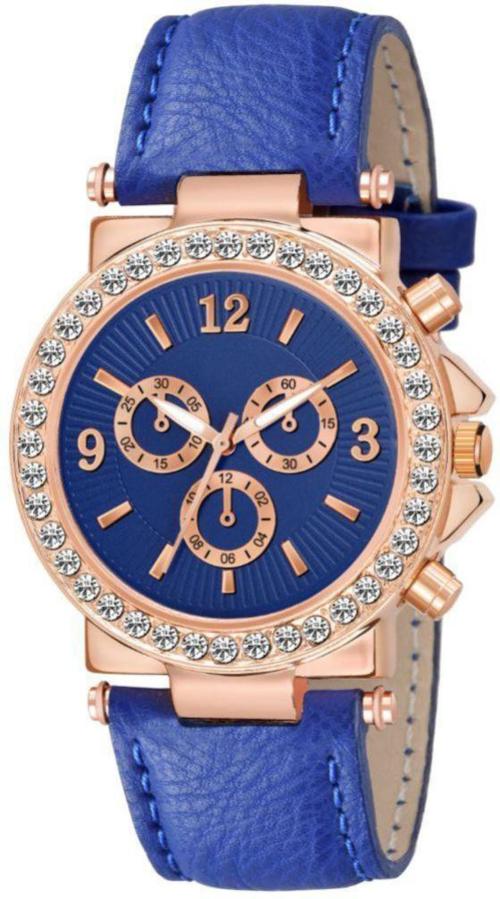 Buy JAPAN SHOP Analog Blue Dial Blue Strap Watch For Women Online at ...