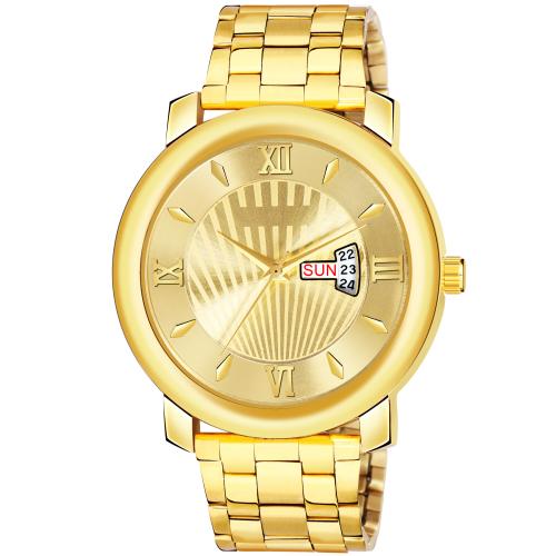 Buy WHIPLASH Gold Stainless Steel Day & Date Display Analog Watch - For ...