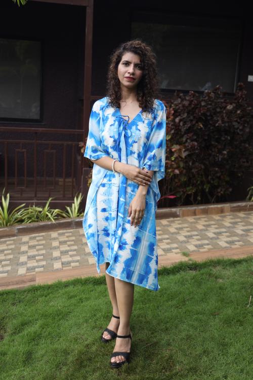 Buy RAVI RAJORIA - Women Georgette Digital Printed Beach wear Kaftan Freesize ADXA-2-M Online at ...