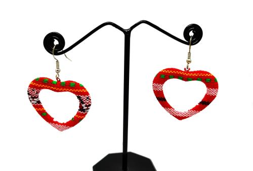 Buy CREEKNEST Heart Shaped Hoop Earring Red (Women) Online at Best ...