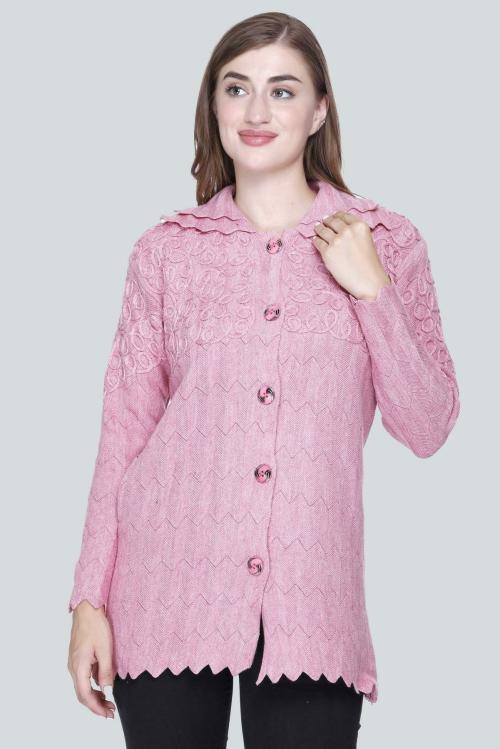 Buy Curious Fashion Women Mixture Pink Embroidered Acrylic Blend ...