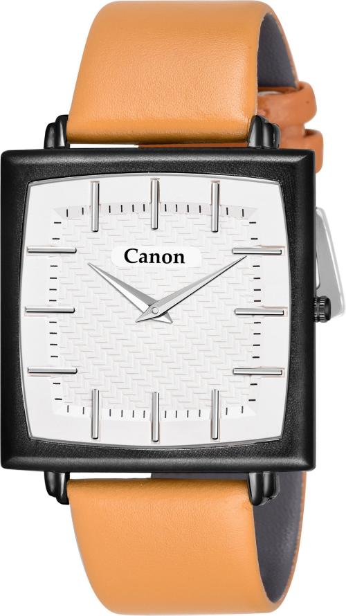 Buy Canon Analog Grey Dial Brown Strap Watch For Men Online at Best ...