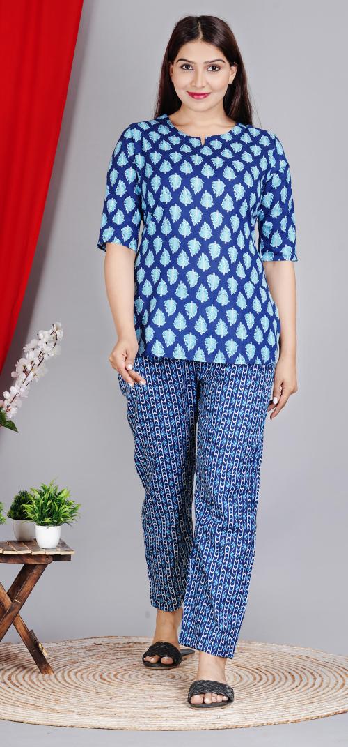 Buy Meena Collection Women Printed Blue Co-ords Online at Best Prices ...