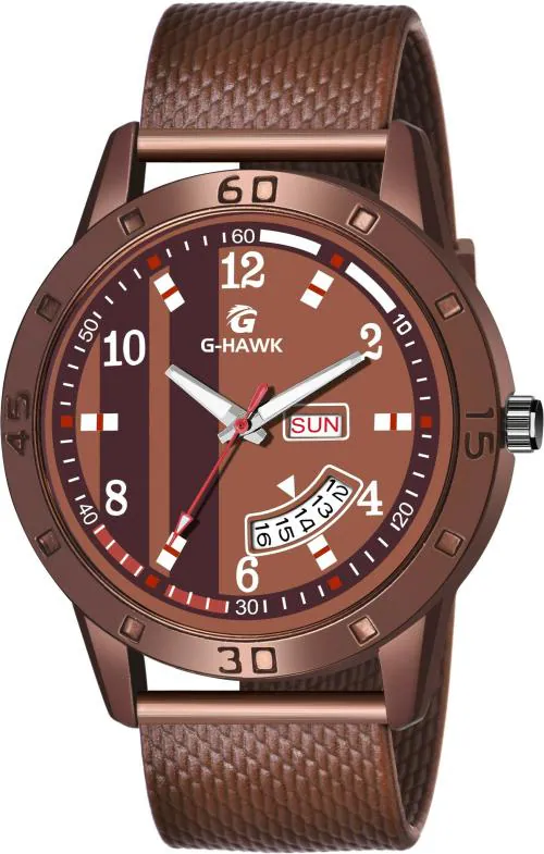 Buy G-HAWK Analog Brown Dial Brown Strap Watch for Men Online at Best ...