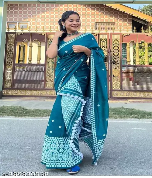 Buy DIVINE FABRICS Soft Silk Mekhela Chador Assamese Saree Mekhala ...