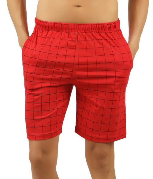 Buy South City Checkered Men Red Regular Shorts Online at Best Prices ...