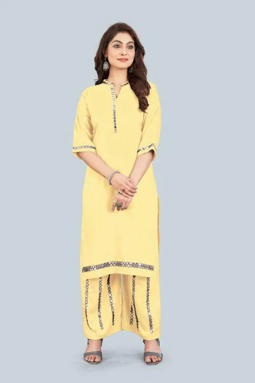 Buy Helwin Desiner Women Kurta Palazzo Set Online at Best Prices in ...
