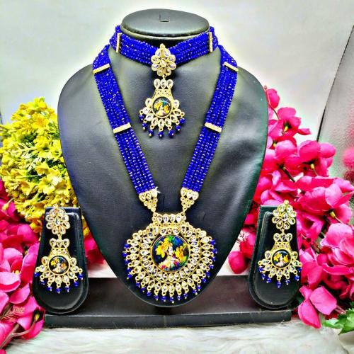 Buy Shree Jai Sai Art Alloy Gold-plated Blue Jewellery Set (Pack of 2) Online at Best Prices in ...