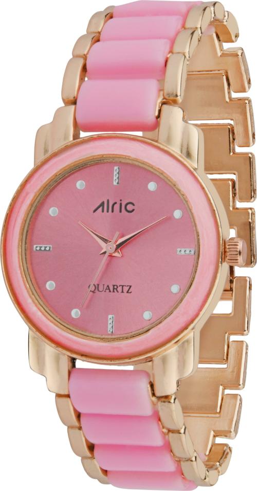 Buy ALRIC Pink & Gold Analog Pink Dial Pink Strap Watch for Women ...