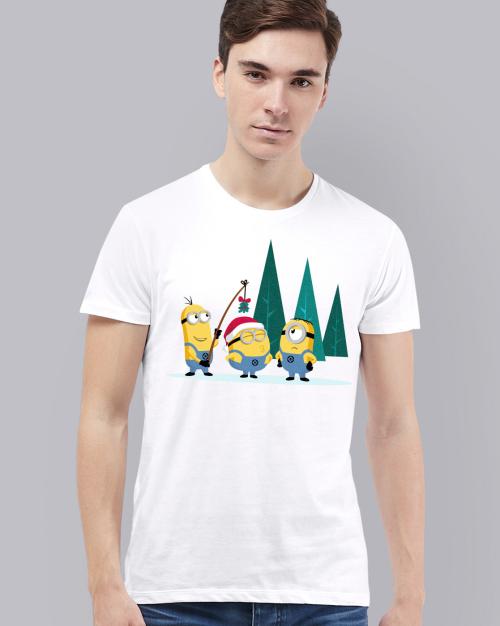 Buy Young Men Minions Printed White Tshirt Online at Best Prices in ...