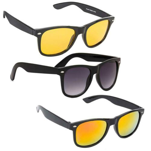 Buy Phenomenal Unisex Sunglasses Pack of 3 Multicolor Sunglasses (Men ...
