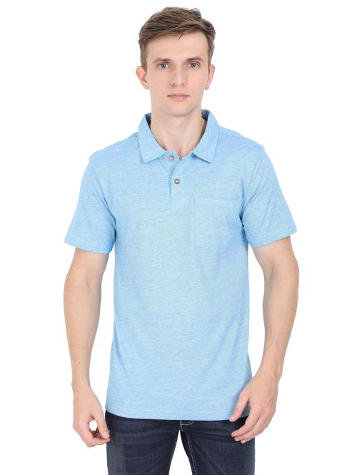 Buy Ecoline Clothing Men Cyan 50-50 Blend Polo T-Shirt (2Xl) Online at ...